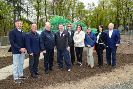 Veolia, VIPs welcome helpful Finn the fish to reservoir — Pascack Press ...