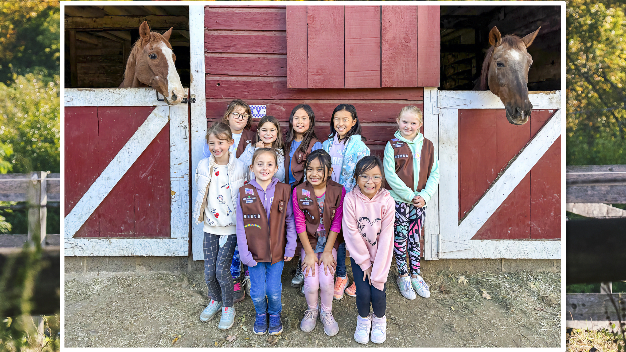 Girl Scouts meet Emsy and friends at Bergen County Horse Rescue ...